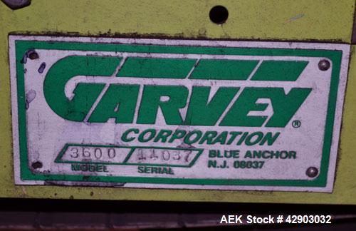 UsedGarvey Table Top Belt Conveyor, Model 3600, Carbon Steel. 3" Wide