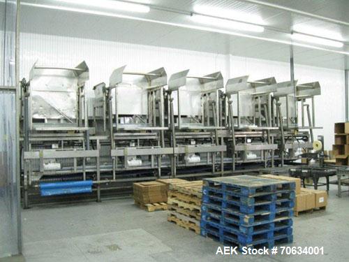 UsedFive (5) Station Gaylord Tote Dumping Metering System. All stainl