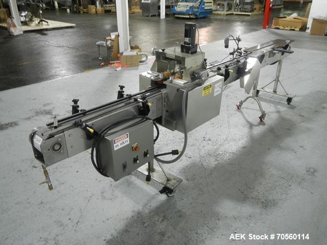 Used Garvey Tabletop Conveyor, Model 9600. Approximate 4.5" wide x 14