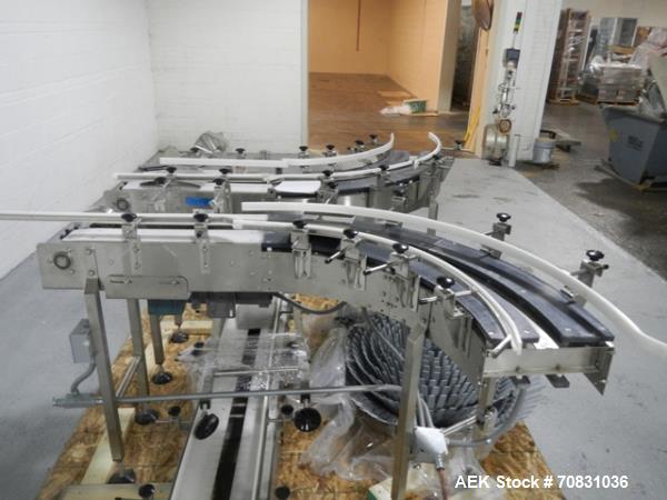 Used Garvey "U" Table Top Conveyor, Model 9600. Stainless steel side