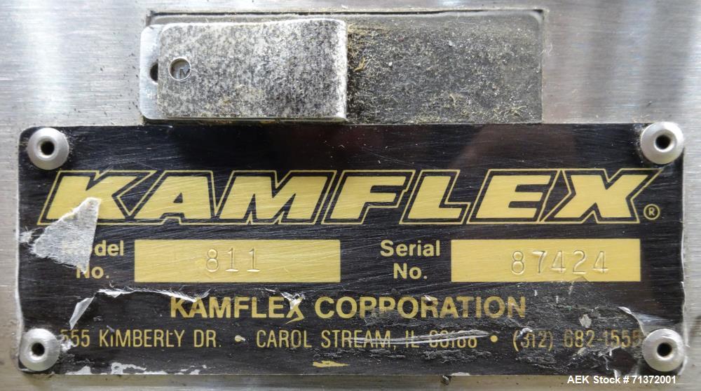 Used Kamflex Model 811 Horizontal Delrin Table Top Chain Conveyor. 12