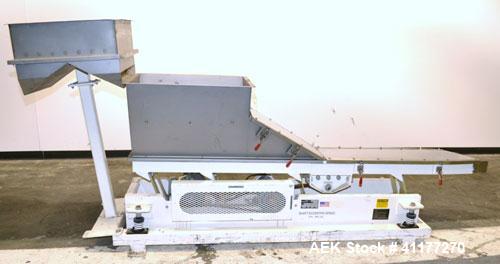 Used Deamco Vibrating Hopper Feeder, Model VHF-12X4X8-3, 304 Stainles