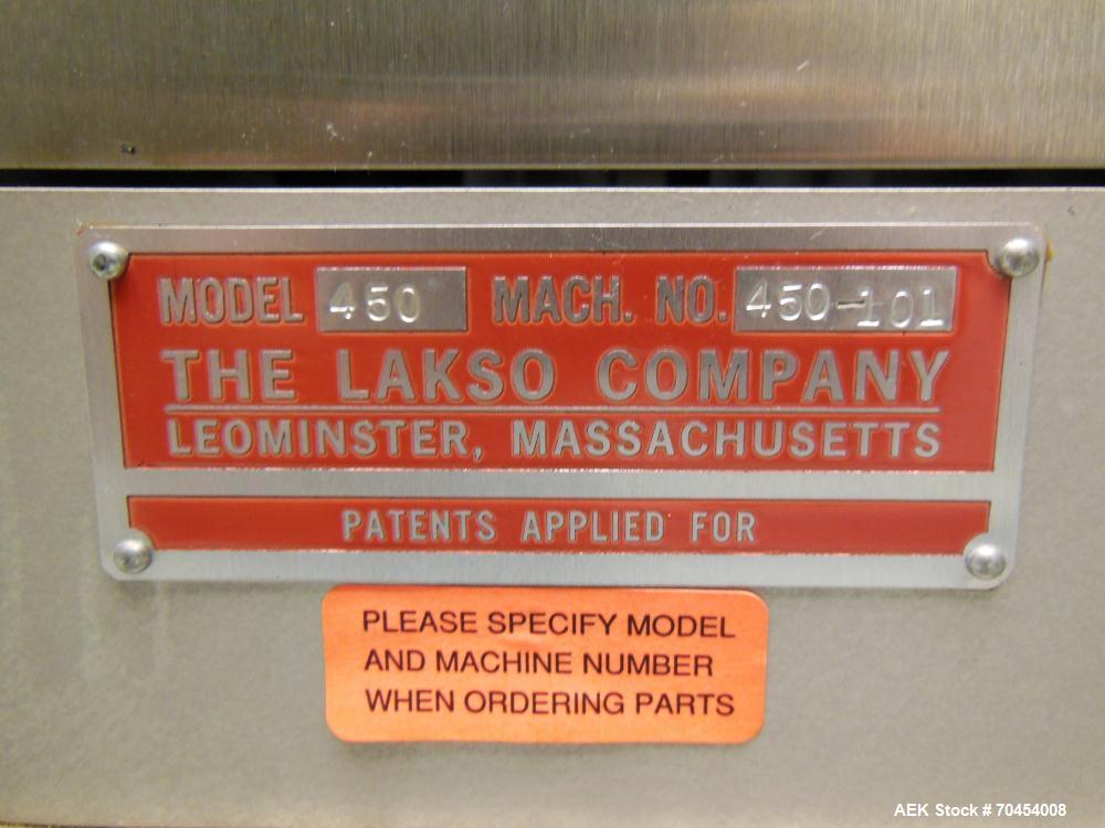 Used Lakso Model 150 Single Head In-Line Cottoner. Machine is capable