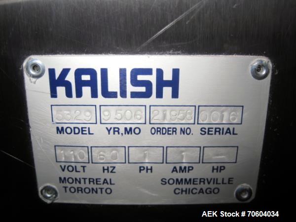 Used Kalish Model 5329 Canister Dessicant Feeder.