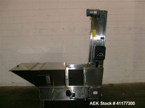 Used Anderson Machine Systems stainless steel cleated belt cap elevat