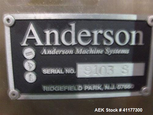 Used Anderson Machine Systems stainless steel cleated belt cap elevat