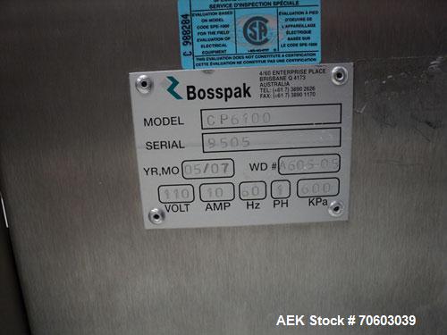 Used Romaco Cap Feeder/Placer, Model Bosspak CP6100, Serial #9505.