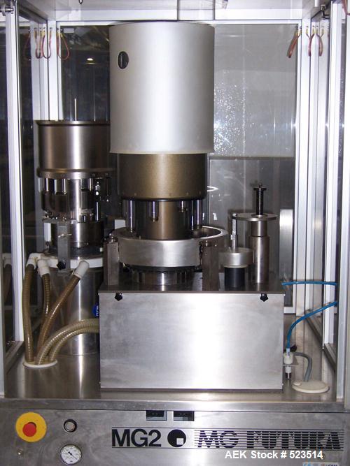 USED: MG2 Futura capsule machine, 2400 capsules per hour, tooling siz