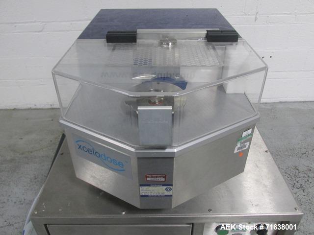 Used Capsugel Xcelodose 120 Capsule Filler and tooling components ma
