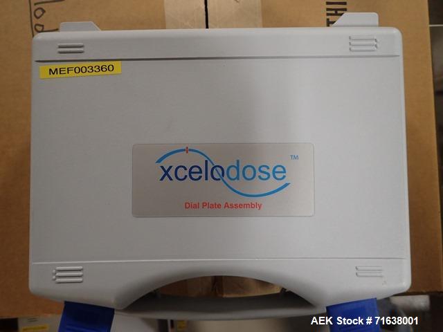Used Capsugel Xcelodose 120 Capsule Filler and tooling components ma