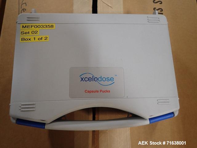 Used Capsugel Xcelodose 120 Capsule Filler and tooling components ma