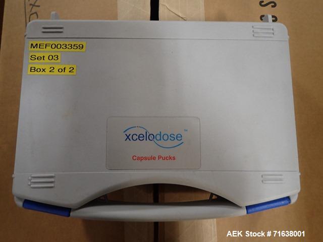 Used Capsugel Xcelodose 120 Capsule Filler and tooling components ma