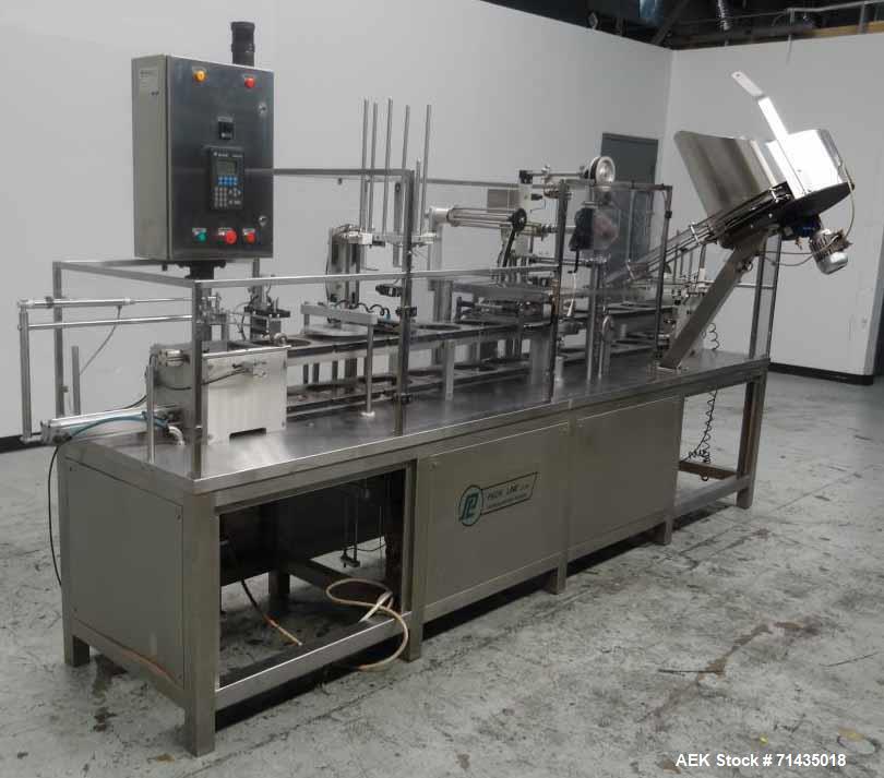 Used Pack Line Model PXG-1 Inline Cup Packager. Inline machine has st