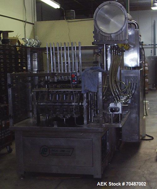 UsedPack Line PXM-5 Cup Filling and Sealing Machine. Unit is a five l