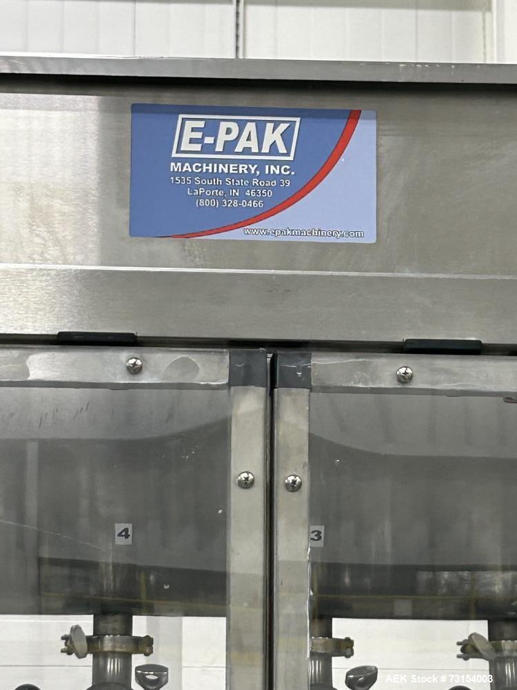 Used Epak 6 Head Automatic Inline Gravity Filler w/Remote Pump Signal