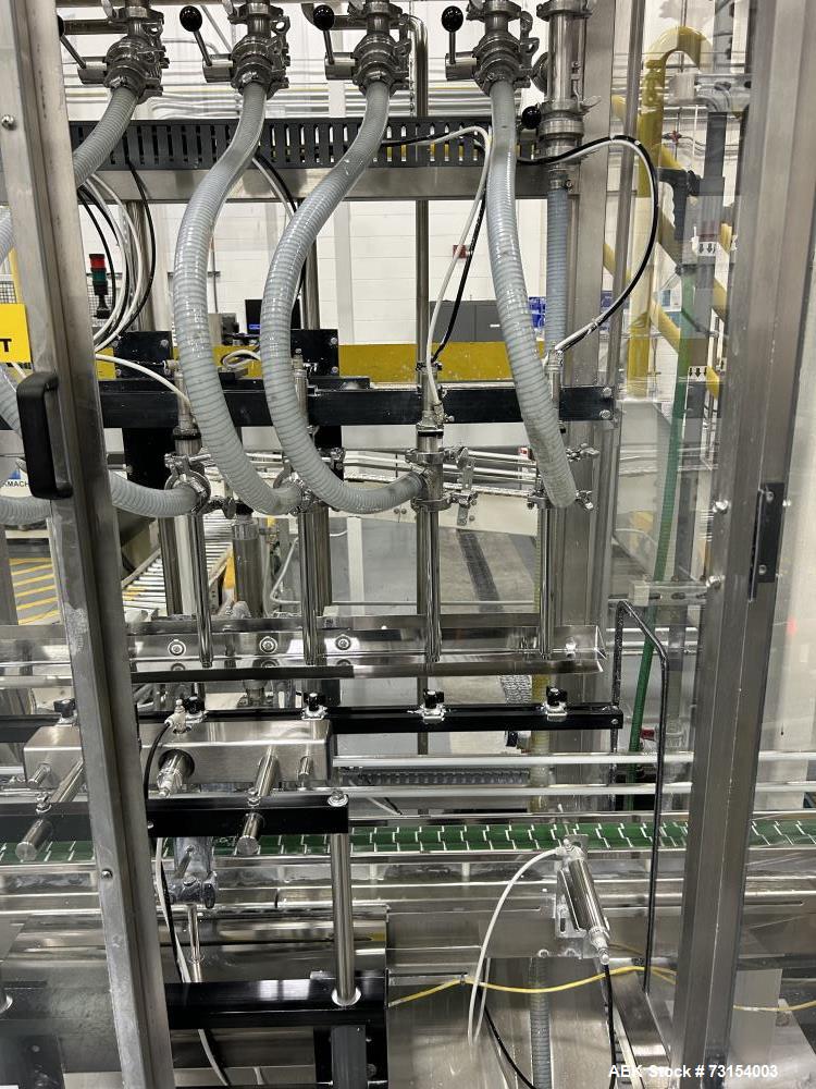 Used Epak 6 Head Automatic Inline Gravity Filler w/Remote Pump Signal
