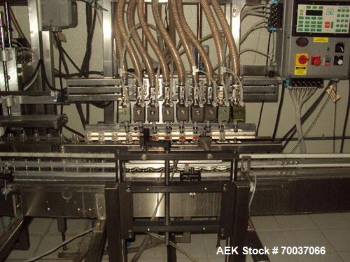 UsedELF Inline Filler, 9 head time gravity filler, TG8. Features a pi