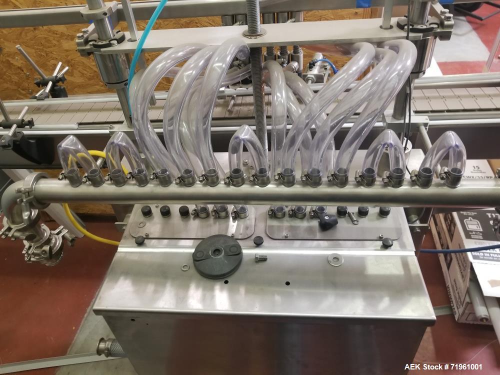 Used Acasi Pressure Overflow Bottle Filler, Model GI 3300. 6 head inl