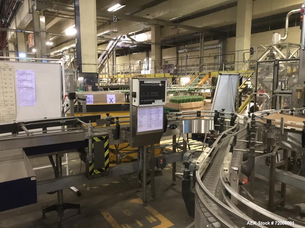 Used Krones Super Bloc Glass Bottle Filling Line. For 18000 bottles o