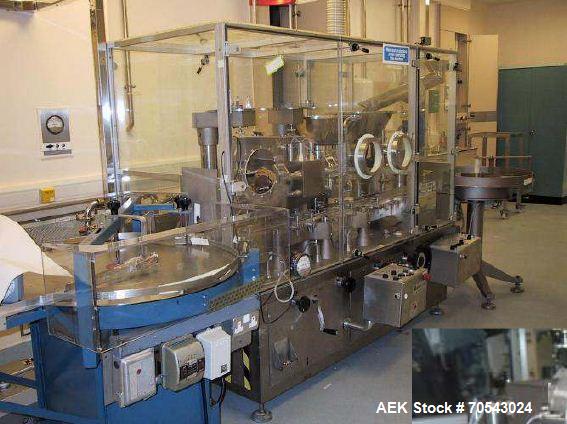 UsedPowder Filling/Bung Inserter/Crimper with 2 dosing heads. Dosing