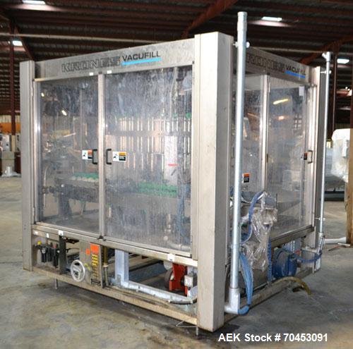 Used Krones 28 Head Model VV 28-107 Vacufill Rotary Vacuum Filler. Co