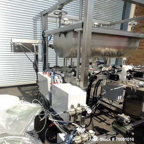 Used Inline Filling Systems 4 Head Straight Line Piston Filler with A