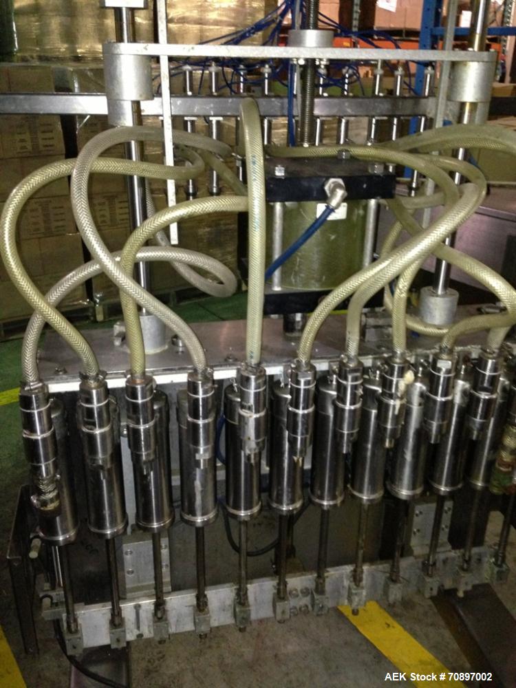 UsedJDA Piston Filler, 12 Head, Stainless Steel. 540 ML per piston, c