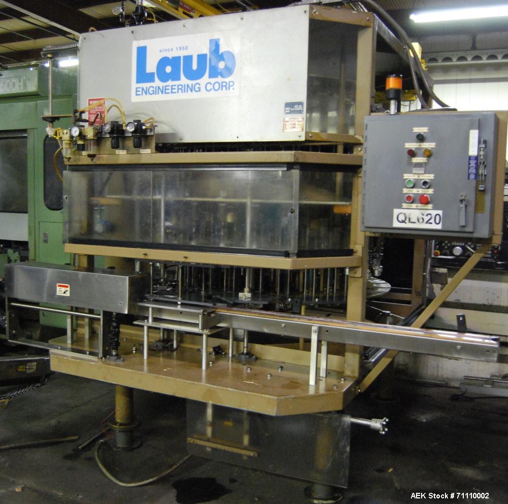 Used Laub 24 Station Rotary Piston Filler. Laub Hunt Model 92F6224.