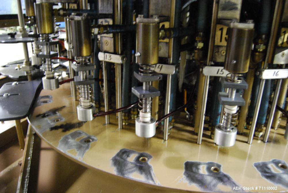 Used Laub 24 Station Rotary Piston Filler. Laub Hunt Model 92F6224.