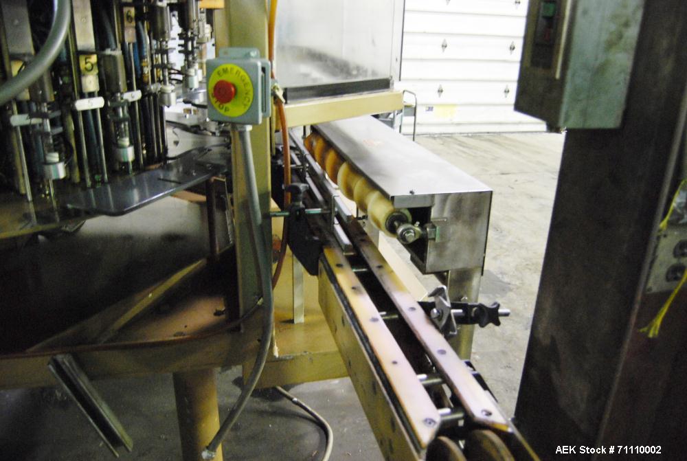 Used Laub 24 Station Rotary Piston Filler. Laub Hunt Model 92F6224.
