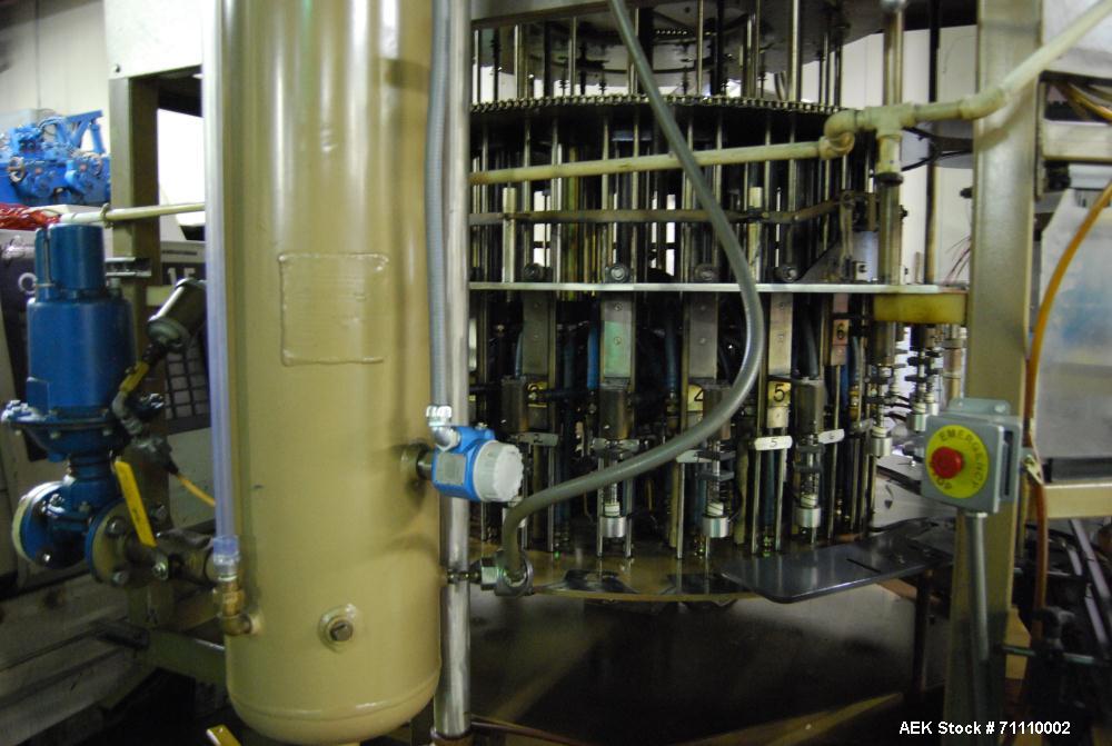 Used Laub 24 Station Rotary Piston Filler. Laub Hunt Model 92F6224.