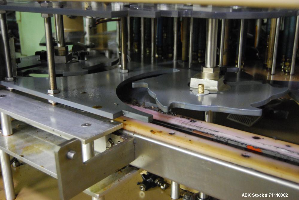 Used Laub 24 Station Rotary Piston Filler. Laub Hunt Model 92F6224.