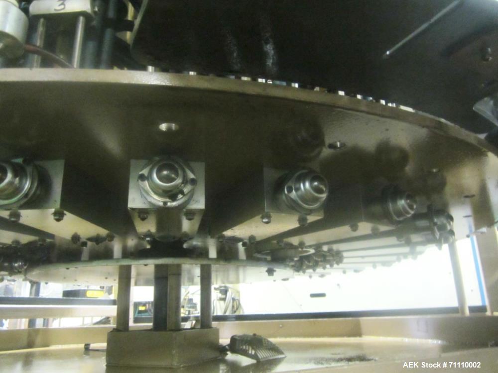 Used Laub 24 Station Rotary Piston Filler. Laub Hunt Model 92F6224.