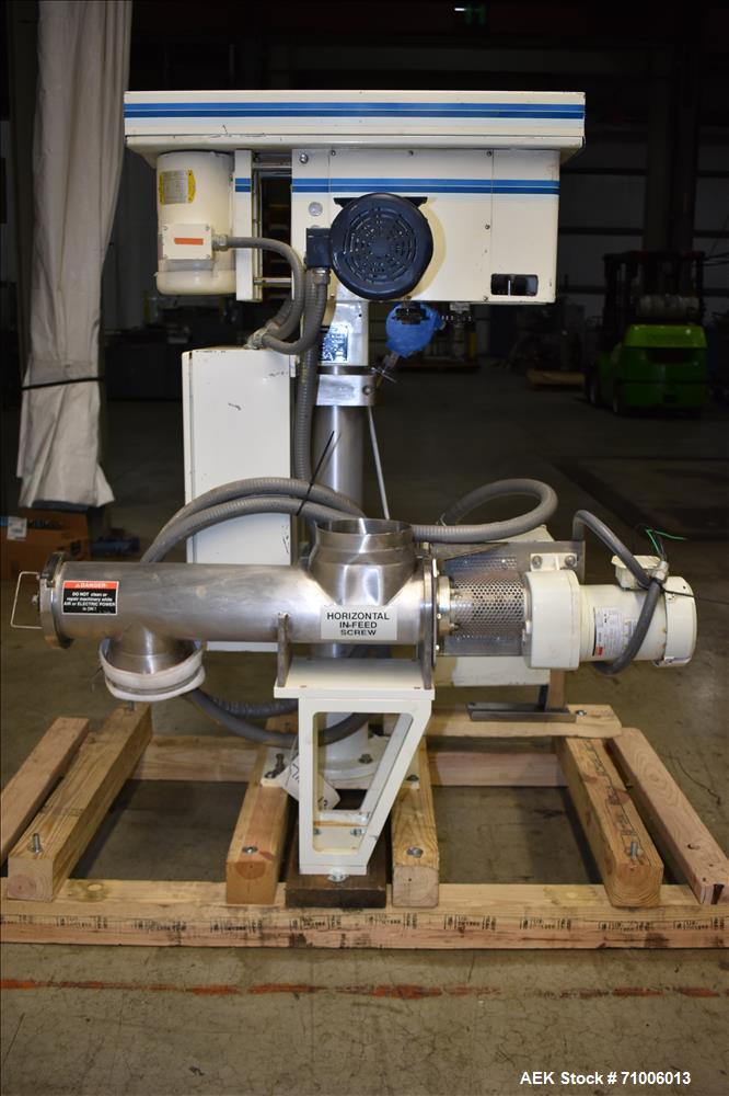 Used Mateer Powder Auger Filler, Model 1900 CE. Includes All-Fill hor