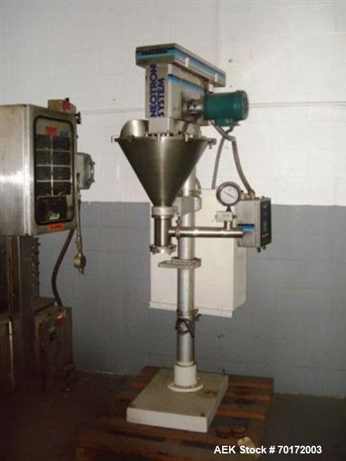 Used Mateer Burt Model 1900 Semi- Automatic Auger Filler. Has Microse
