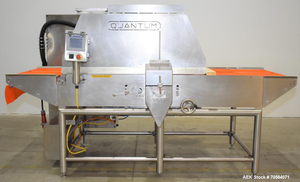 Used Quantum Model P200 Pepperoni Topping Applicator. Two lane, two h