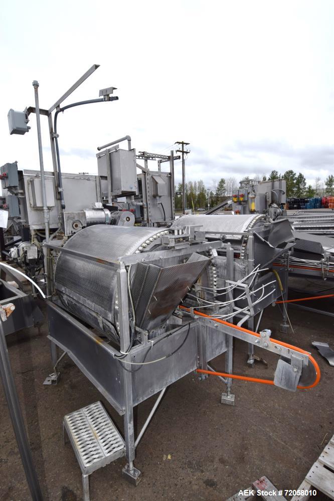 Used Solbern PTF Tumble Filler, Stainless Steel. Set up for 603 x 700