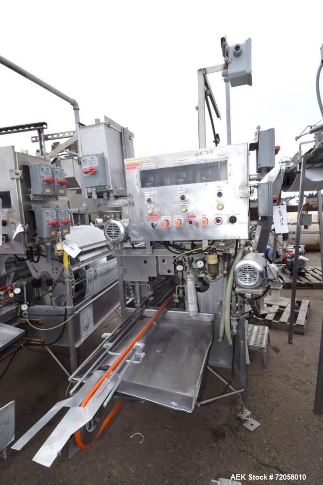 Used Solbern PTF Tumble Filler, Stainless Steel. Set up for 603 x 700