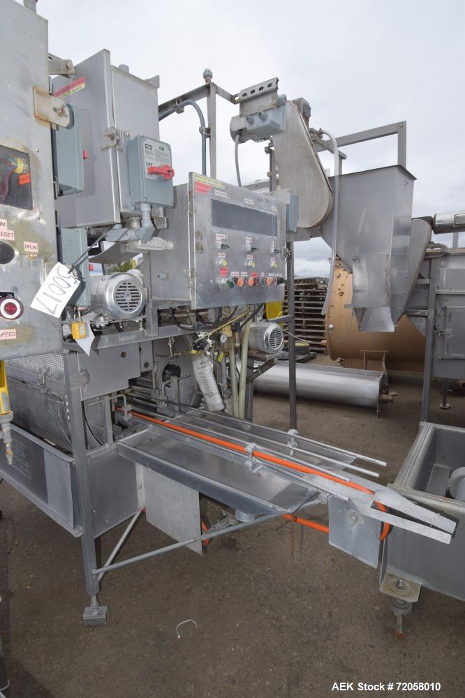 Used Solbern PTF Tumble Filler, Stainless Steel. Set up for 603 x 700