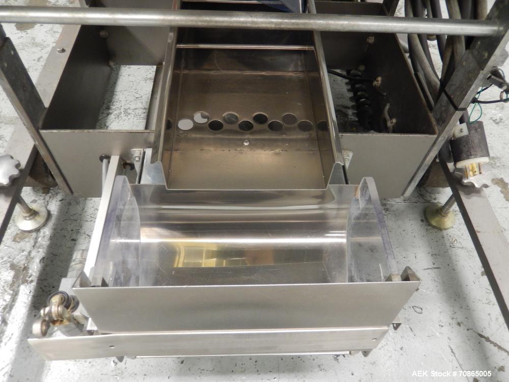 Used Lakso Model 450 Reformer Slat Counter. Machine has a speed range