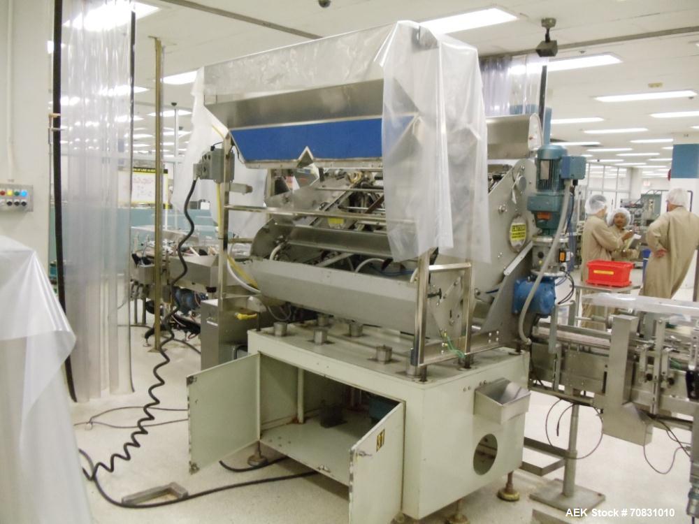 Used Merrill 48-39AH High Speed Dual Lane Slat Counter capable of spe