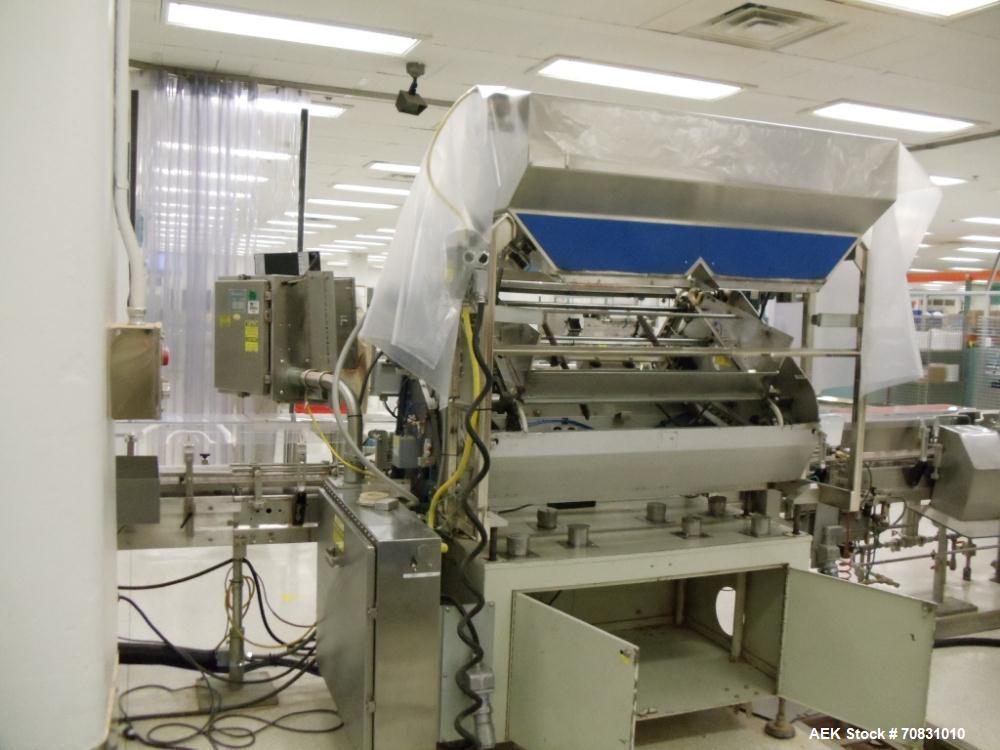 Used Merrill 48-39AH High Speed Dual Lane Slat Counter capable of spe