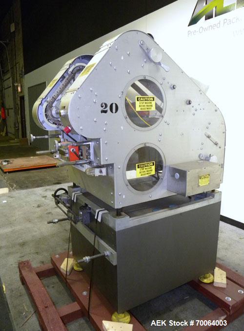 Used Merrill Model 72-16AD Automatic Inline Slat Counter. Filler is c