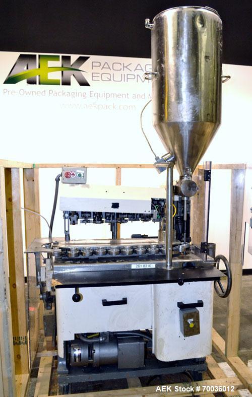 Used Arenco GAB Metal Tube Filler. Capable of speeds up to 60 TPM. Se