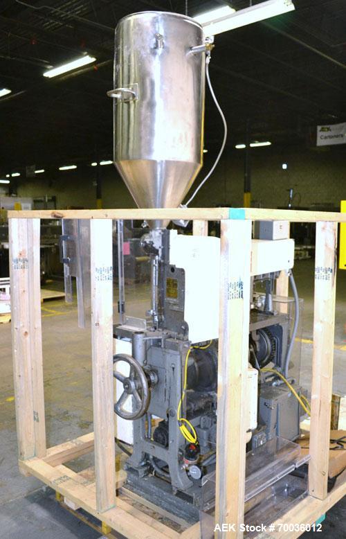 Used Arenco GAB Metal Tube Filler. Capable of speeds up to 60 TPM. Se