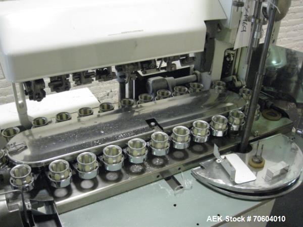 Used Arenco metal tube filler, type GAB, single filler nozzle, manual