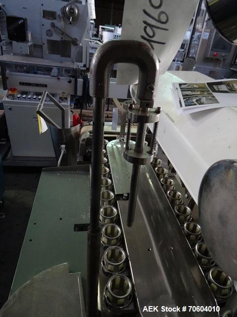 Used Arenco metal tube filler, type GAB, single filler nozzle, manual