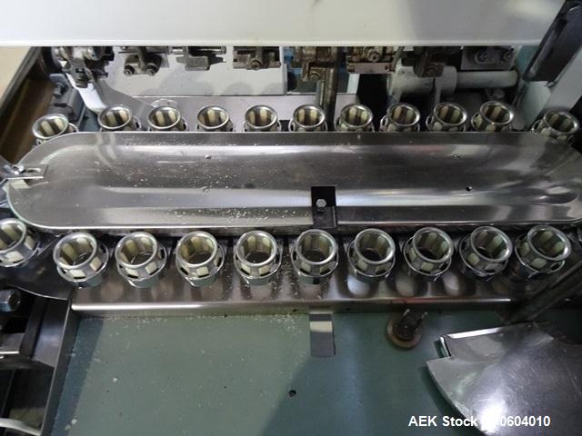 Used Arenco metal tube filler, type GAB, single filler nozzle, manual