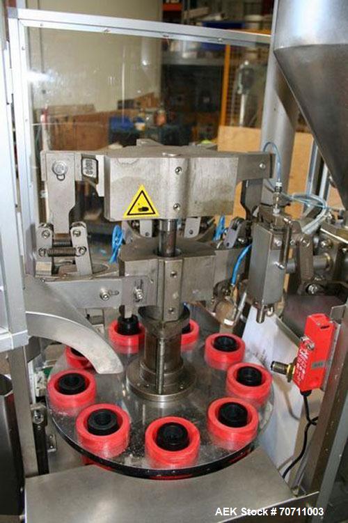 UsedTonazzi Colibri 40 Model Plastic Tube Filler. Machine has 9 Stati