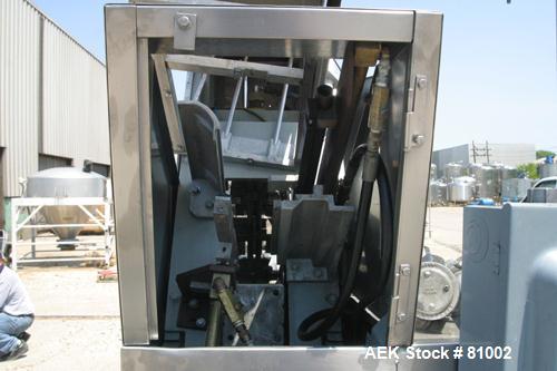 Used Liquipak/Haskon model 540UE gable top carton filler. Last fillin